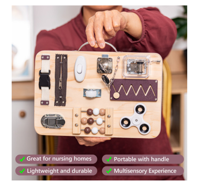 WOODEN FIDGET BUSY BOARD